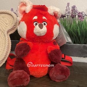 Disney | Bags | Disney Parks Turning Red Red Panda Plush Backpack ...